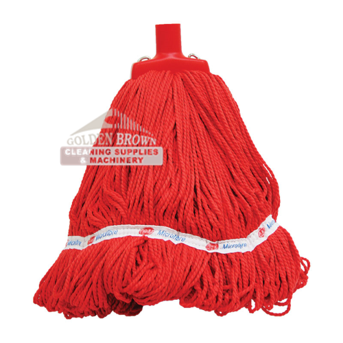 Round Microfiber Mop Head Gala 450gm 12 Qty Color Red | BMOPMF-B-G-R-W-Y